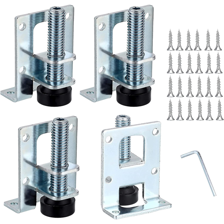 Adjustable Leveler Legs for Cabinet Table Workbench 4pcs Leveling Feet ...