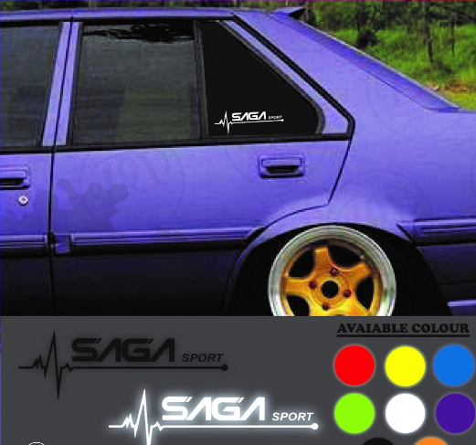 2pcs Proton Saga Iswara side window sticker [Ready Stock] | Lazada
