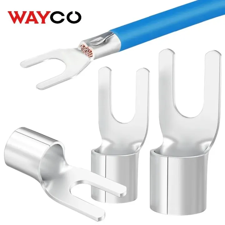 50PCS Fork Crimp Terminals Electrical Wire Connectors M3 M4 M5 Non ...