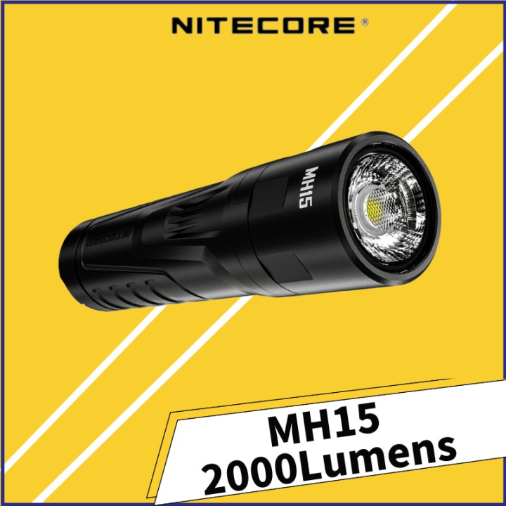 NITECORE MH15 Rechargeable LED Flashlight 2000Lumens Built in 5000mAh ...