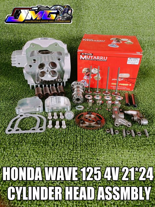 MUTARRU HONDA WAVE 125 CYLINDER HEAD 4VALVE 21MM*24MM ASSEMBLY | Lazada PH