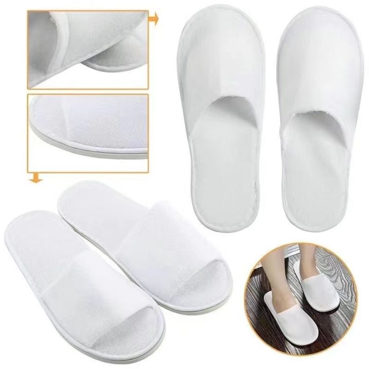 Towelling Closed Toe Hotel Slipper Spa Shoes Disposable | Lazada PH