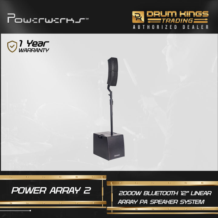 Powerwerks Power Array 2 2000W Portable Line Array Bluetooth System ...