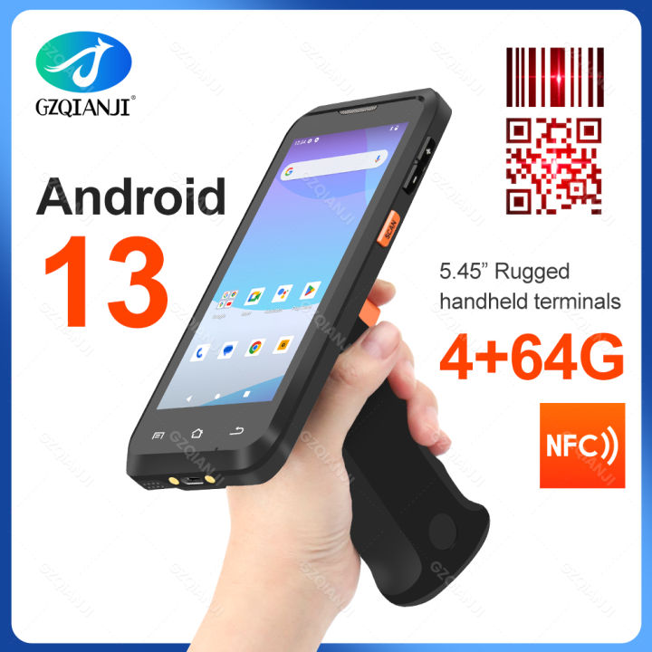 4g Android 13 Pda Handheld Terminal 1d 2d Scanner Barcode Data Collector With Charging Cradle Qr