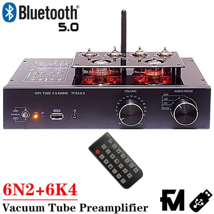 ⭐⭐⭐Classic 6922 Line Tube Preamp Bluetooth 5.0 Class A Audiophile 6N2 ...