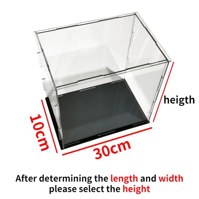 High Transparent Black Bottom Acrylic Display Box Assembly Display Box,Aaction Doll, , Toy ...