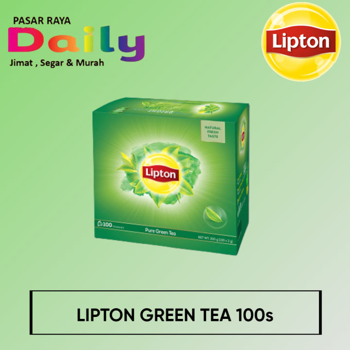 LIPTON PURE GREEN TEA 100 TEA BAGS | Lazada