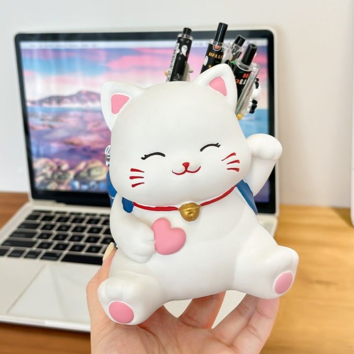 PWT16 Sáng tạo Giá đỡ bút hình mèo nhỏ Phim hoạt hình Đa chức năng Giá ...
