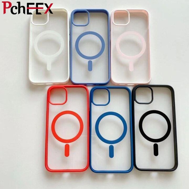 Candy Color Magsafe Magnetic Wireless Charging Matte Acrylic Hard Case ...
