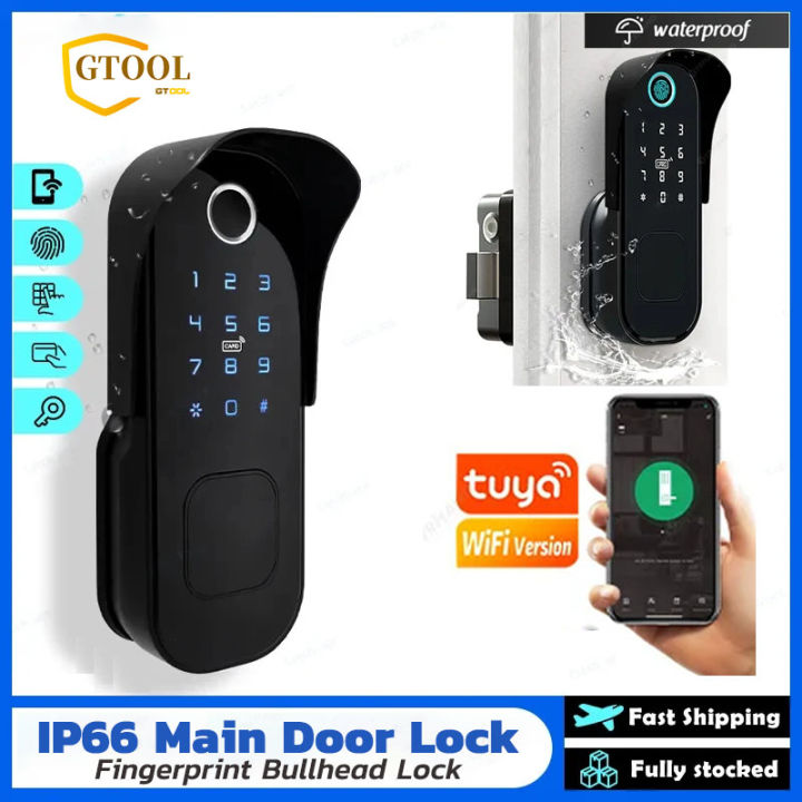 Fingerprint Digital Door Lock Tuya WIFI Lock Waterproof Smart Lock ...