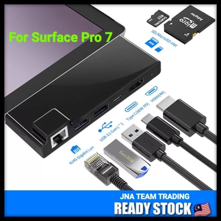 Microsoft Surface Pro 7 Hub Docking Station adapter 4K HDMI R45 LAN ...