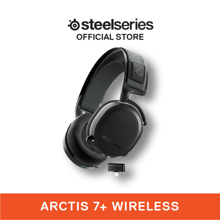 SteelSeries Arctis 7+ Wireless 7.1 Sonar Gaming Headset 2.4GHz USB-C Wireless Surround Sound ...