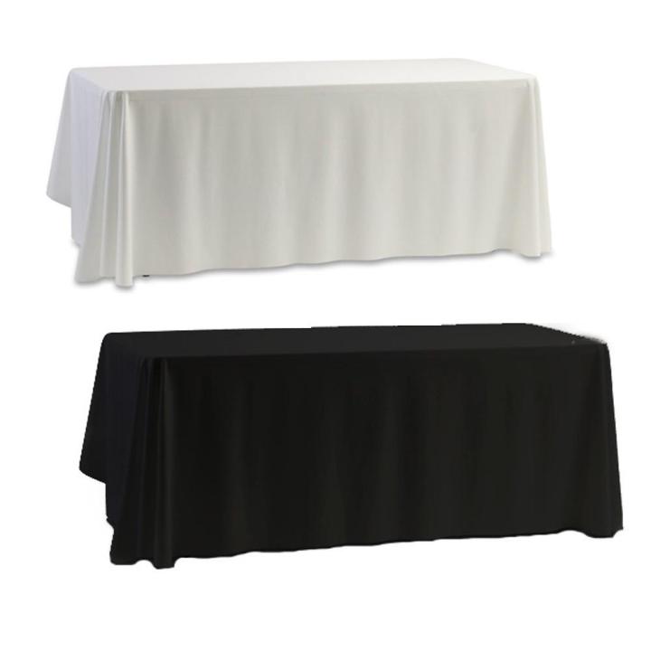Classic Black & White Table Cover Cloth Banquet Wedding Birhtday Party ...