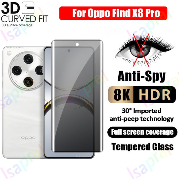Oppo Find X8 Pro x6pro X7 Ultra 5g cường lực bảo mật miếng dán film thủy tinh 3D cong chống nhìn ...