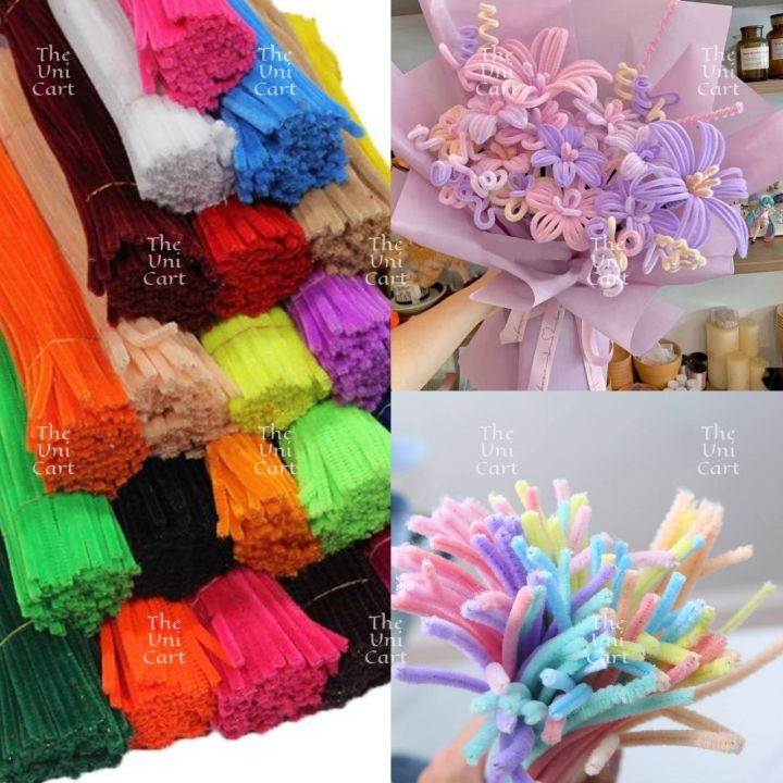 Multicolor Dense Fuzzy Wire Pipe For Handmade DIY Children Arts and ...