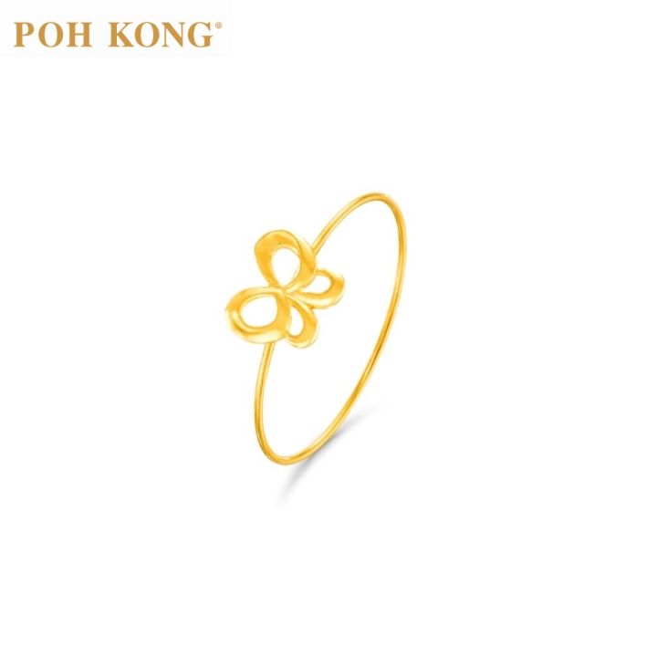 POH KONG 916/22K Yellow Gold Butterfly Minimalist Mini Ring | Lazada