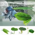 BUUXIAA พลาสติก แพลตฟอร์มกบและตุ๊กแก หลับ/ซ่อนตัว/วางไข่ ถ้วยดูด ที่ซ่อนปลา ใช้งานได้จริง ใบบัว ...