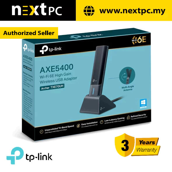 [Pre-Order] TP-LINK ARCHER TXE70UH AXE5400 Wi-Fi 6E High Gain Wireless ...