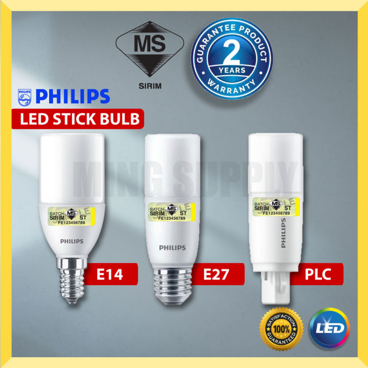 (Sirim) Philips MyCare LED Stick Energy Saving Bulb Bright Downlight E14 E27 PLC 5.5W 7.5W 9.5W ...