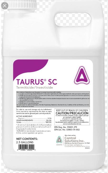TAURUS SC FIPRONIL Termiticide Odorless 1 Gallon Termite Control ...