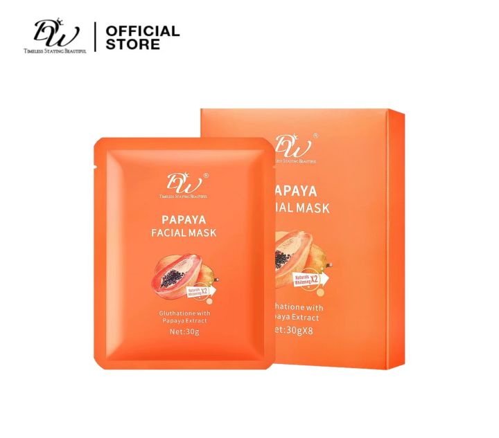 DW PAPAYA FACIAL MASK 8PCS IN 1 PACK | Lazada PH