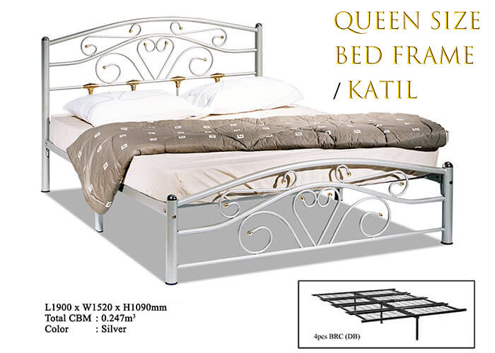 Queen Bed Metal Bed Frame / Double Bed / Katil Besi / Katil Queen ...