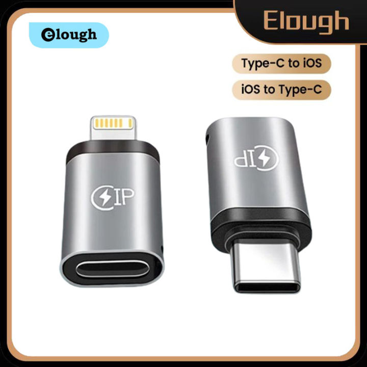 Elough Lightning Female To USB C Male Cable Converter Carplay Type-C ...