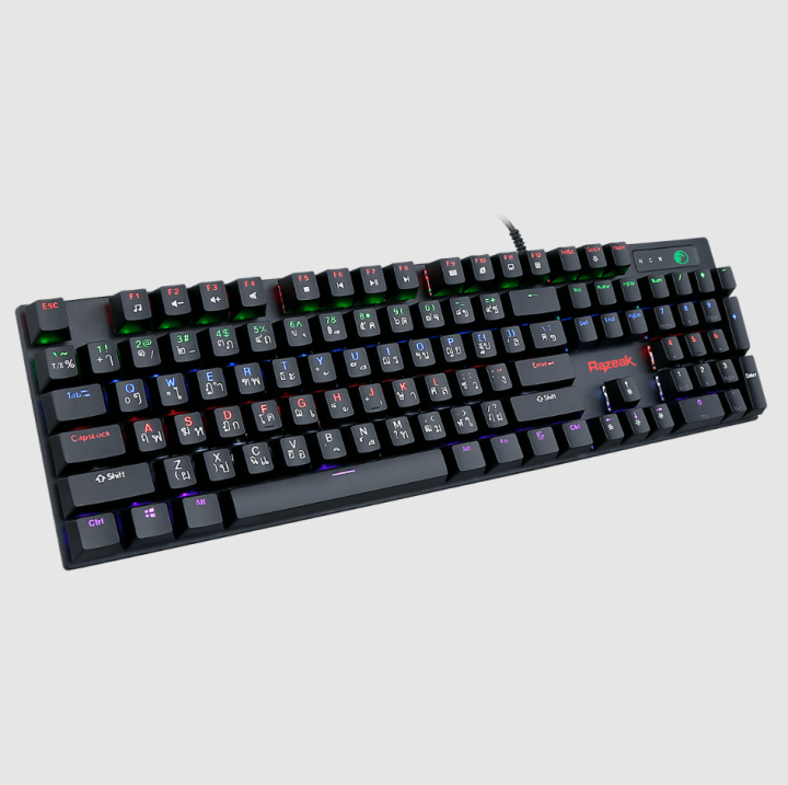 Razaek RK-X61 Pantheon Metal Mechanical Gaming Keyboard คีย์บอร์ด ...