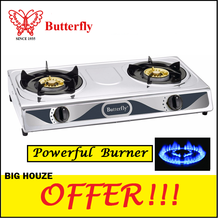 [ORIGINAL] Butterfly B-628 Double Burner Gas Stove 2 Cooker BGC-628 ...