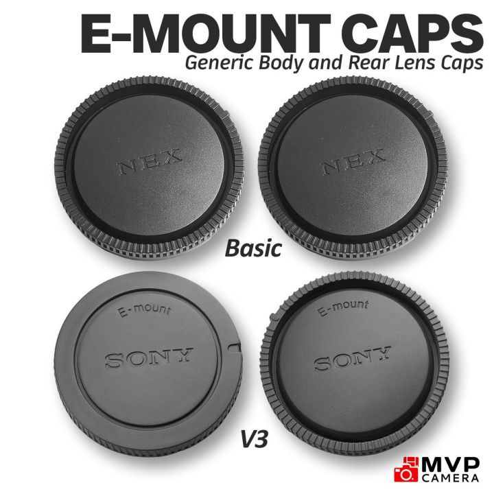 GENERIC E-Mount E Mount Body and Rear Lens Cover Cap for Sony FE APSC ...