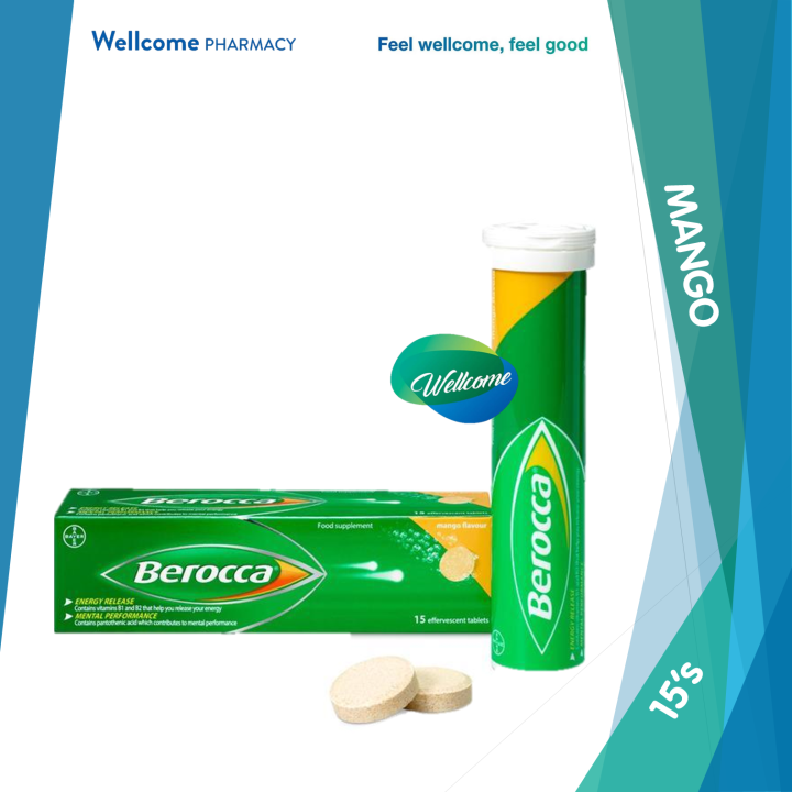 Berocca Effervescent Tablet Mango Flavour - 15's | Lazada