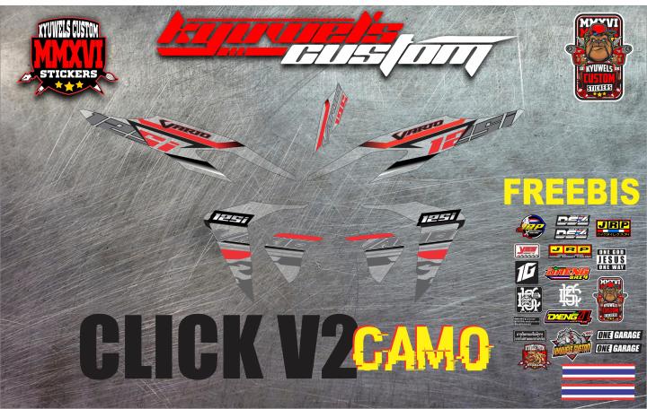 HONDA CLICK V2 CAMO LATEST DECALS | Lazada PH