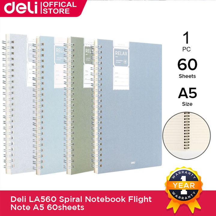 Deli A5 Spiral Notebook For College Students For School Supplies ... Deli A5 Spiral Notebook For College Students For School Supplies ...