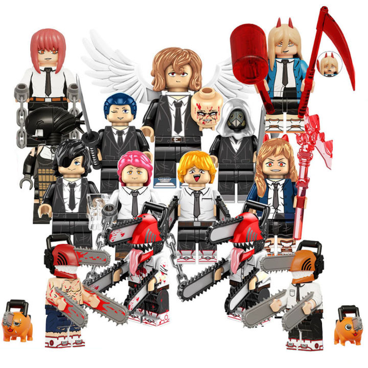 Chainsaw Man Minifigures Denji Pochita Power Makima Mini Figures Denji ...