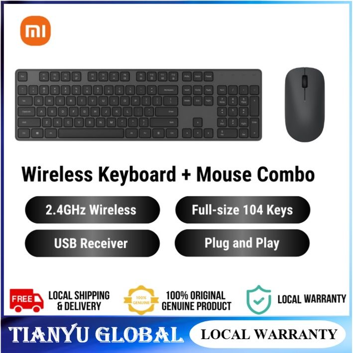 【SG READY STOCK】 Original Xiaomi Wireless Keyboard & Mouse Set 104 Keys ...