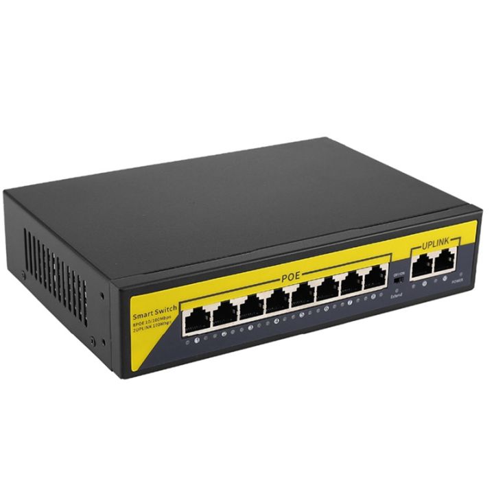 (ESRO) 10 Port Switch,8POE and 2 Uplink, 802.3Af/At, 120W Built-in ...