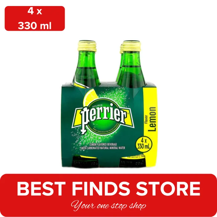 Perrier Lemon Flavored Beverage with Carbonated Natural Mineral Water ...
