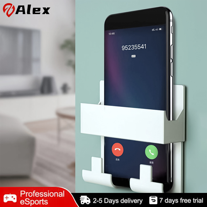 Lazy mobile phone charging stand with creative adhesive key holder ...