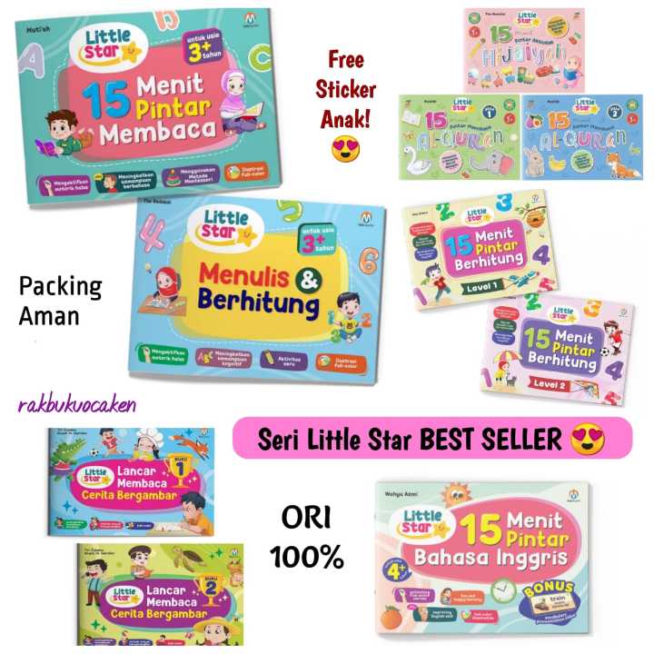 Softcover Paket Seri Little Star Buku Aktivitas Anak Membaca Menulis