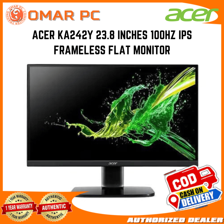 ACER KA242Y 23.8 INCHES 100HZ IPS FRAMELESS FLAT MONITOR | Lazada PH