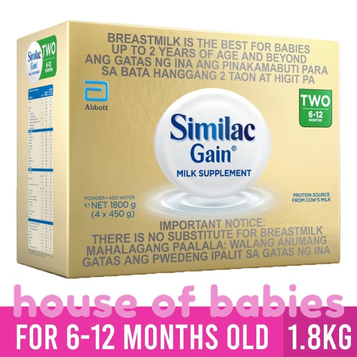 Similac Gain 1.8kg (6-12 months) Milk Supplement | Lazada PH
