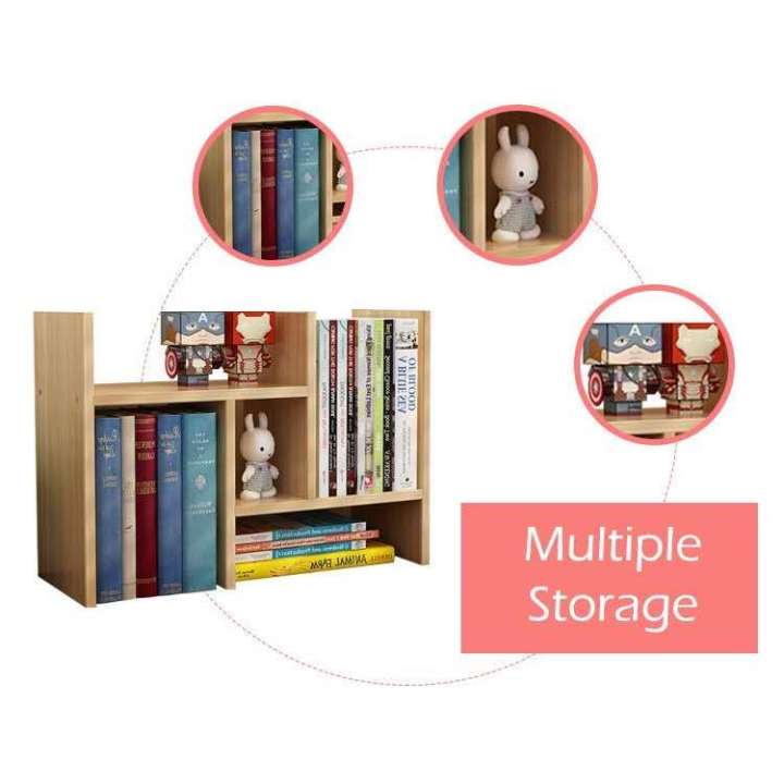 Adjustable Book Shelf Portable Office Table Book Rack Document Storage ...