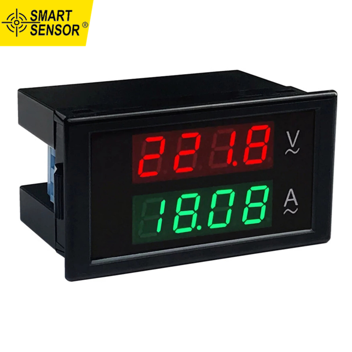 Smart Sensor AC 80-300V 100A Digital Voltmeter Ammeter Amperage Tester ...
