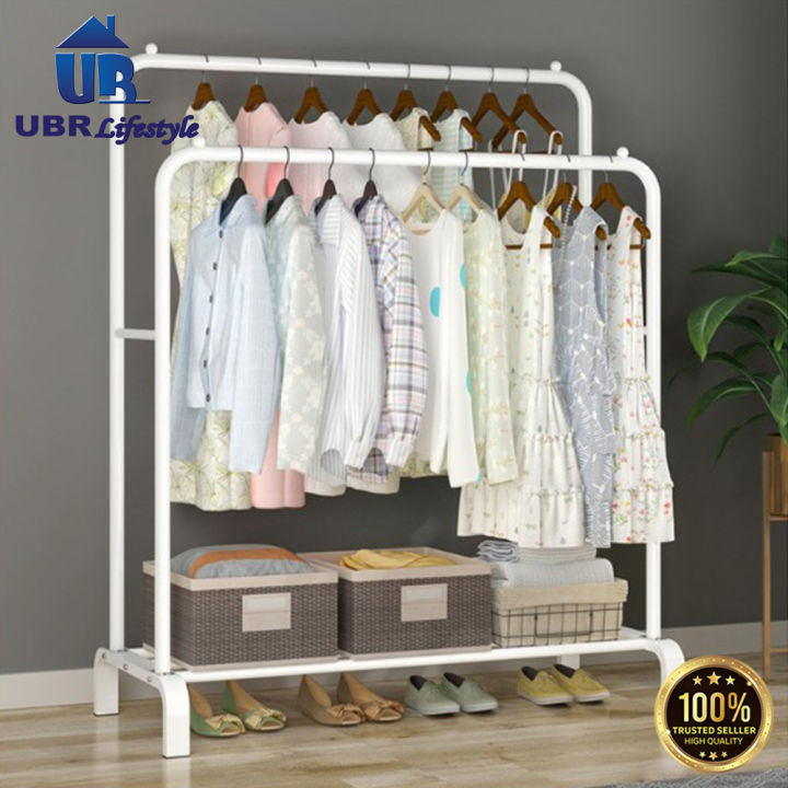 Viral Modern Stylish Single / Double Pole Clothes Rack, Hanging ...