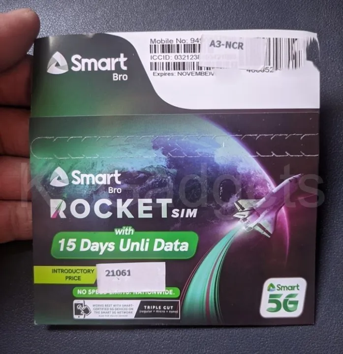 Smart Rocket SIM / Smart 5G Sim - with Free Text/Call // 20GB // UNLI ...