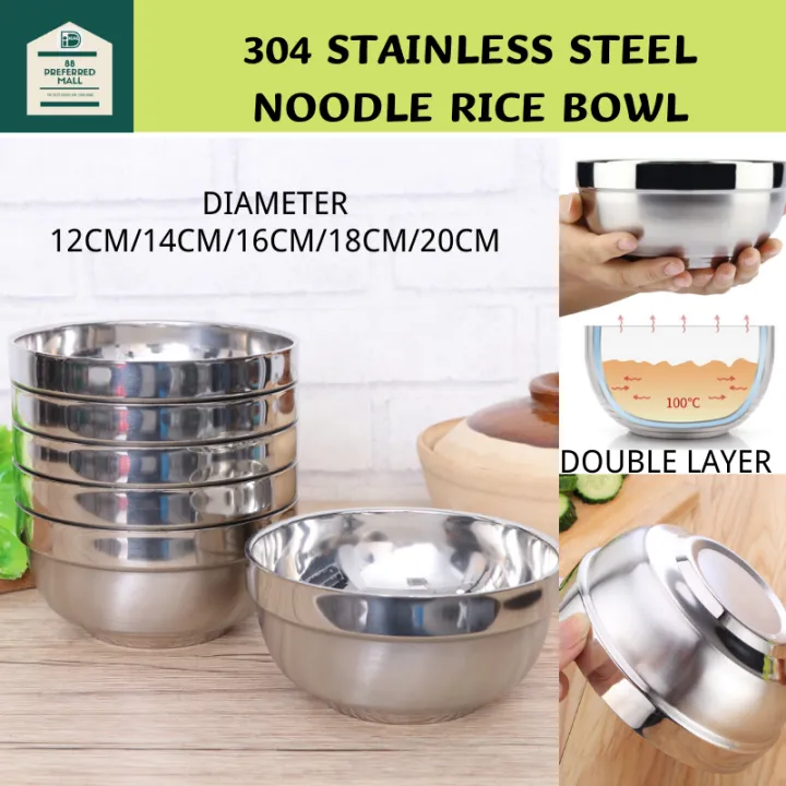 Double Layer Anti-Rust 304 Stainless Steel Classic Bowl Thermal ...