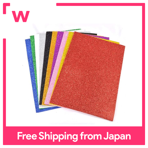 AllBright Sponge Sheet Glitter Sheet A4 size sponge sheet 10 color set ...
