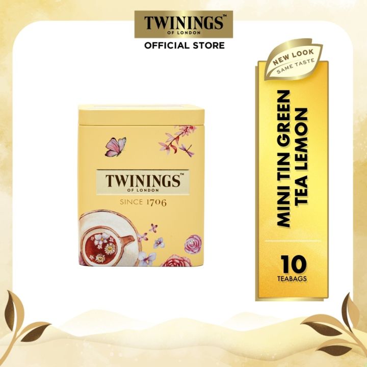 [NEW] Twinings Mini Tin Green Tea Lemon (10 teabags) - Yellow | Lazada PH