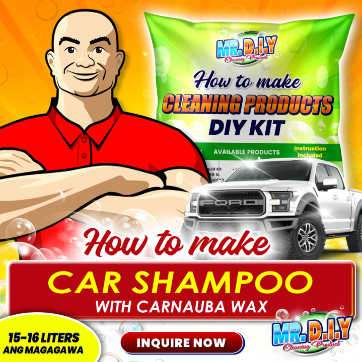 CAR And MOTOR SHAMPOO DIY KIT (17 Liters Yield) - by Mr Diy | Lazada PH