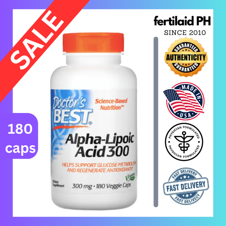 Doctor's Best, Alpha-Lipoic Acid 300, 300 mg, 180 Veggie Caps | Lazada PH